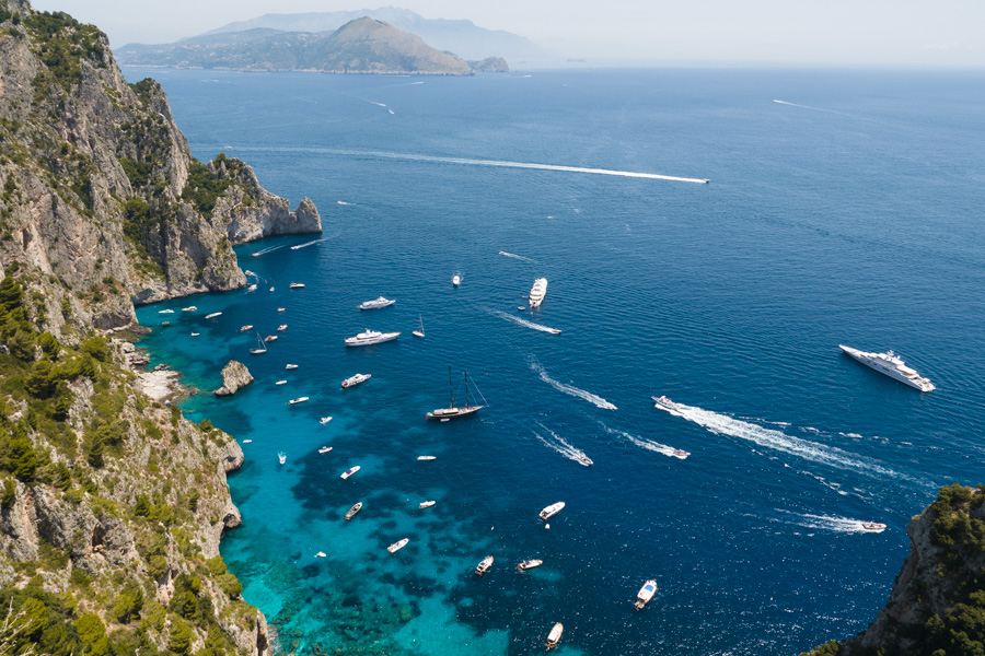 Capri Day Tour - Capri on the Bay of Naples and around Mt. Vesuvius.