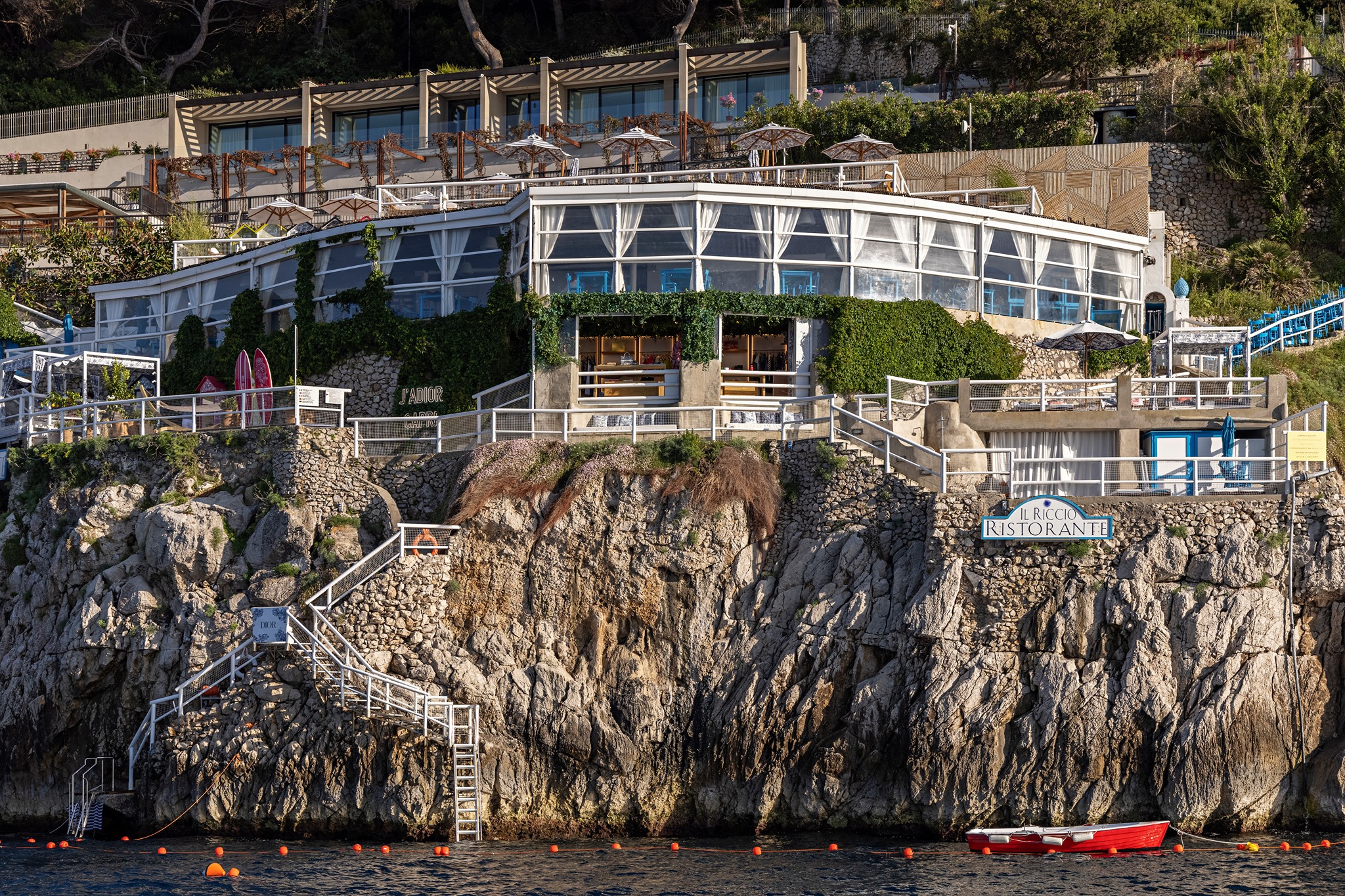 Restaurant Il Riccio on Anacapri: Fresh seafood on a terrace ...